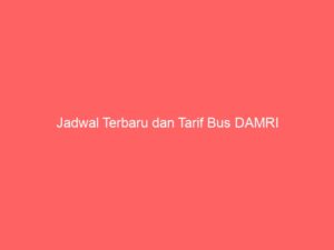 Jadwal Terbaru dan Tarif Bus DAMRI